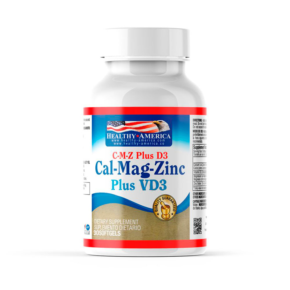 Cal-Mag-Zinc + Vitamina D3 30 Softgels - Buggafit